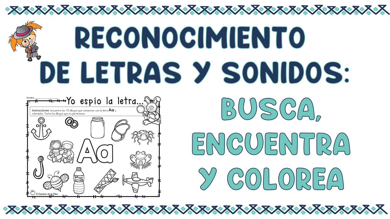 Reconocimiento de letras y sonidos: Busca, encuentra y colorea ...