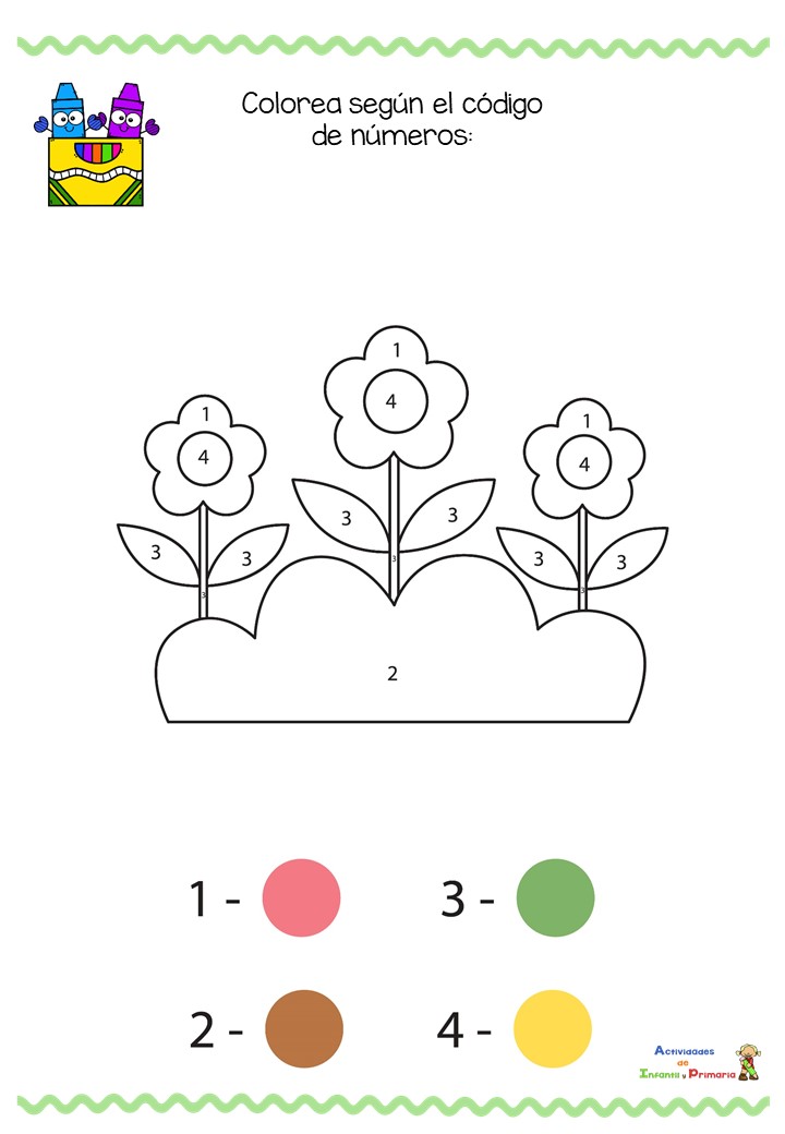 colorear números primavera (1)