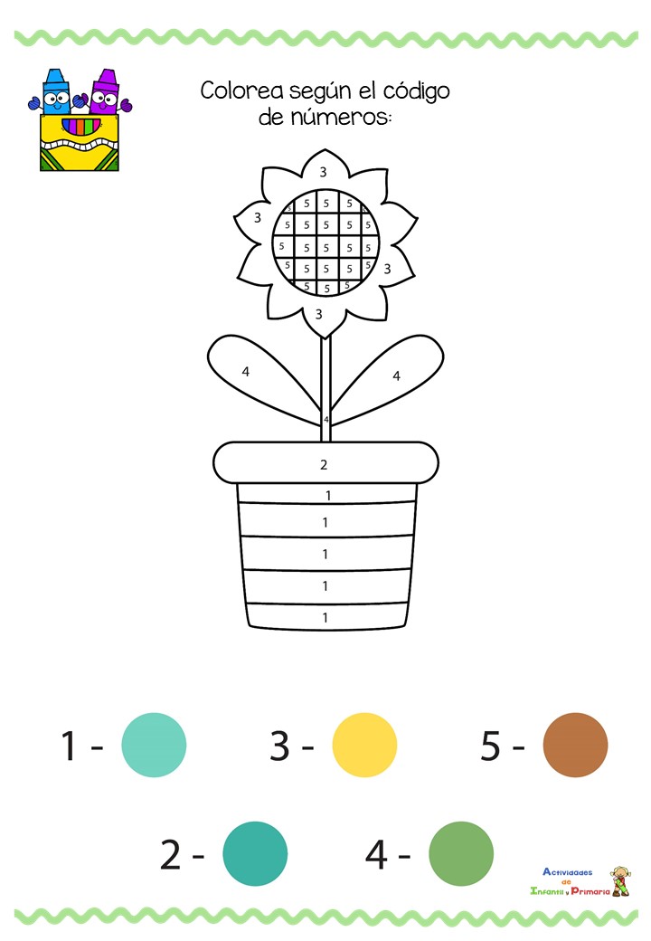 colorear números primavera (6)