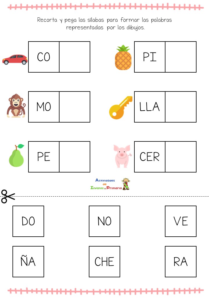 formar palabras bisílabas (5)