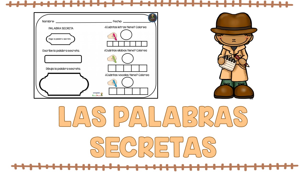 Juego de lengua: Las palabras secretas - Actividades de infantil y primaria