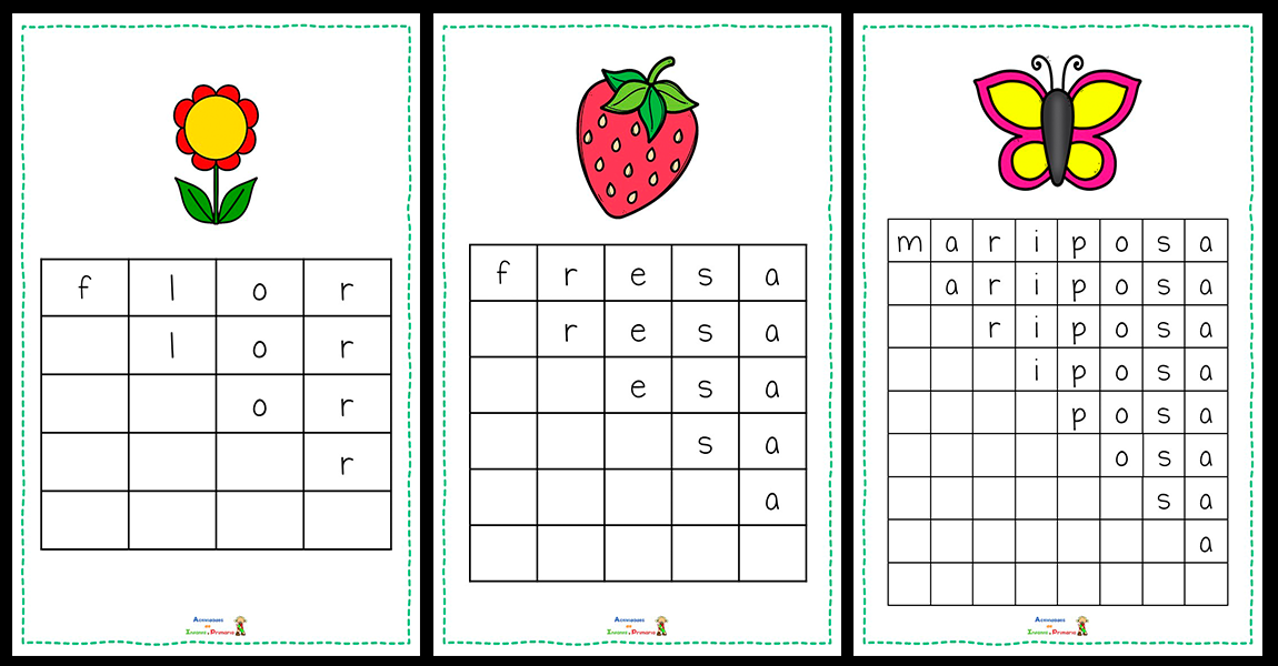 Fichas de lectoescritura con vocabulario de primavera - Actividades de ...