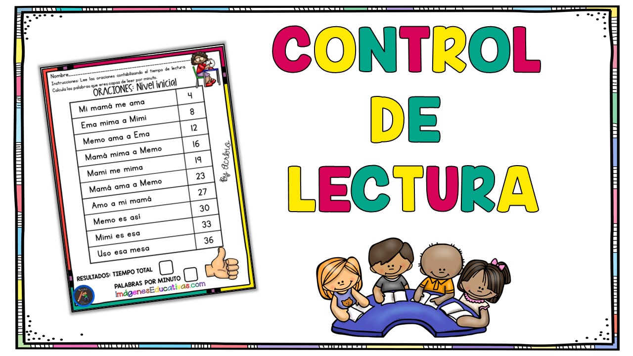 Actividad para trabajar el control de lectura nivel inicial: Palabras ...