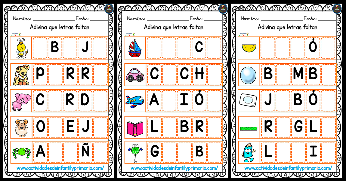 Fuga de letras para ejercitar la lectoescritura - Actividades de ...