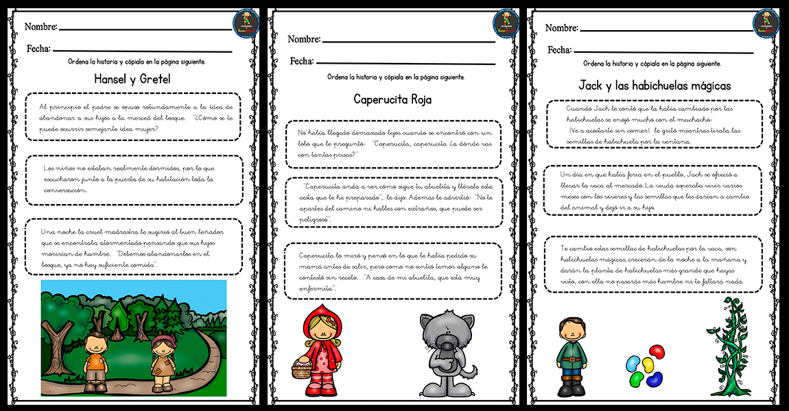 Cuentos para ordenar secuencias - Imagui