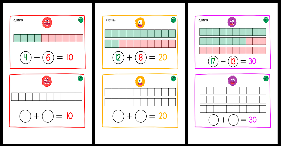 Plantillas para trabajar las sumas sencillas - Actividades de infantil ...