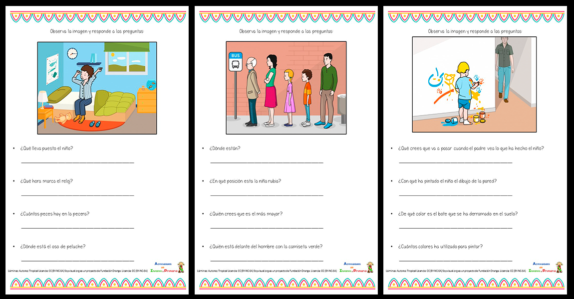 Comprensión lectora de preguntas a partir de una imagen - Actividades ...