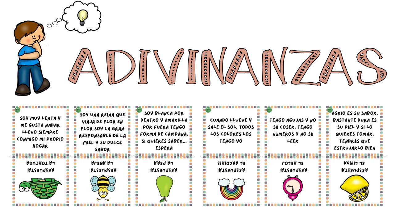 Colección de bonitas adivinanzas para divertirnos este verano ...