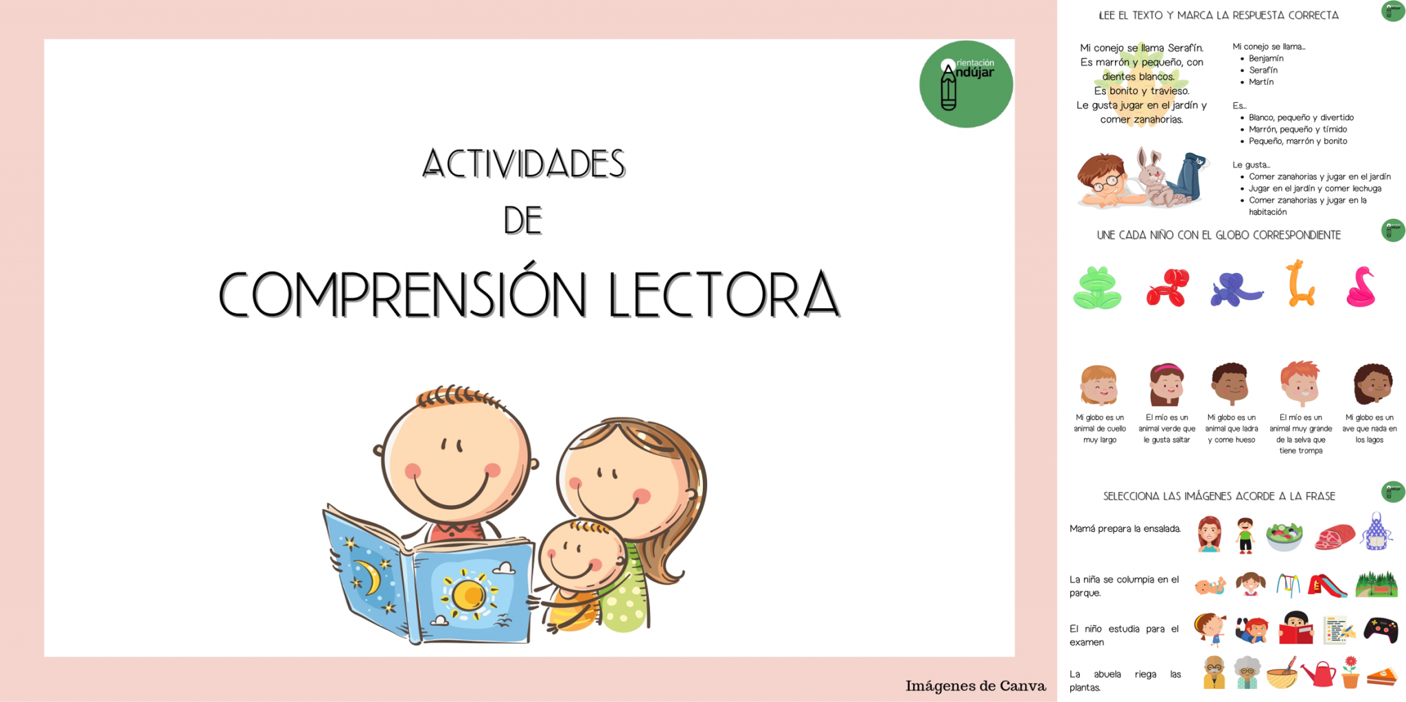 Bonito cuadernos de actividades para trabajar la comprensión lectora ...