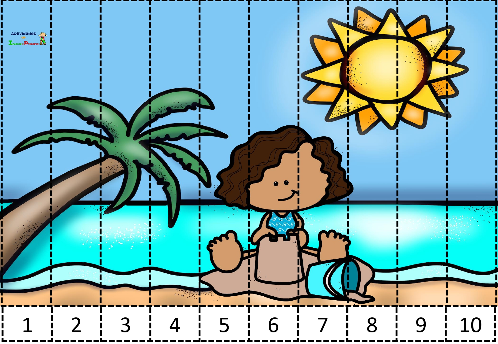 Divertidos puzzles recortables con dibujos de verano - Actividades de ...