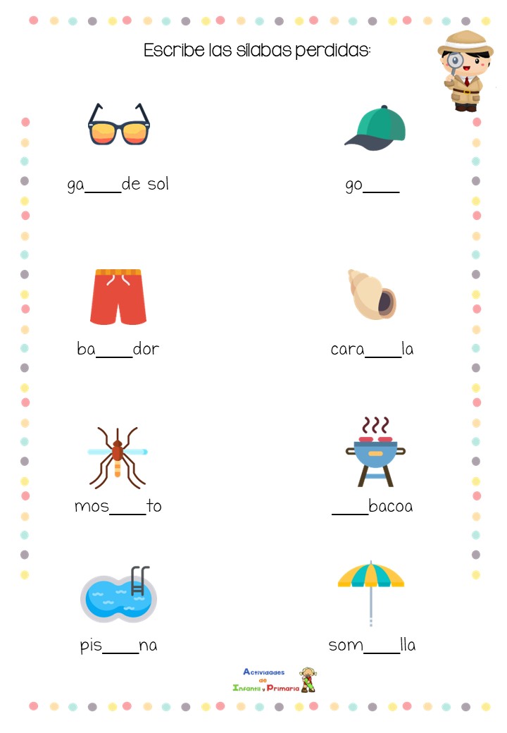 silaba perdida vocabulario verano (2)