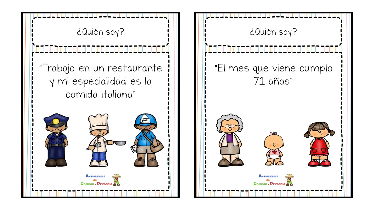 Divertido juego de inferencias: ¿Quién soy? - Actividades de infantil y ...