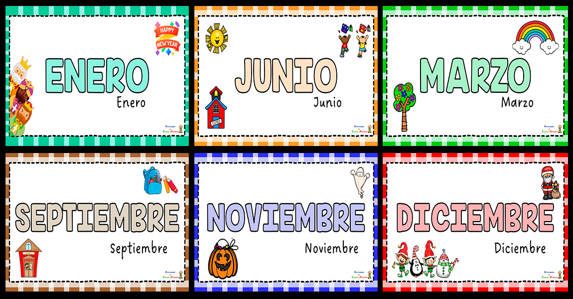 Recortar Y Pegar Los Meses Del Año