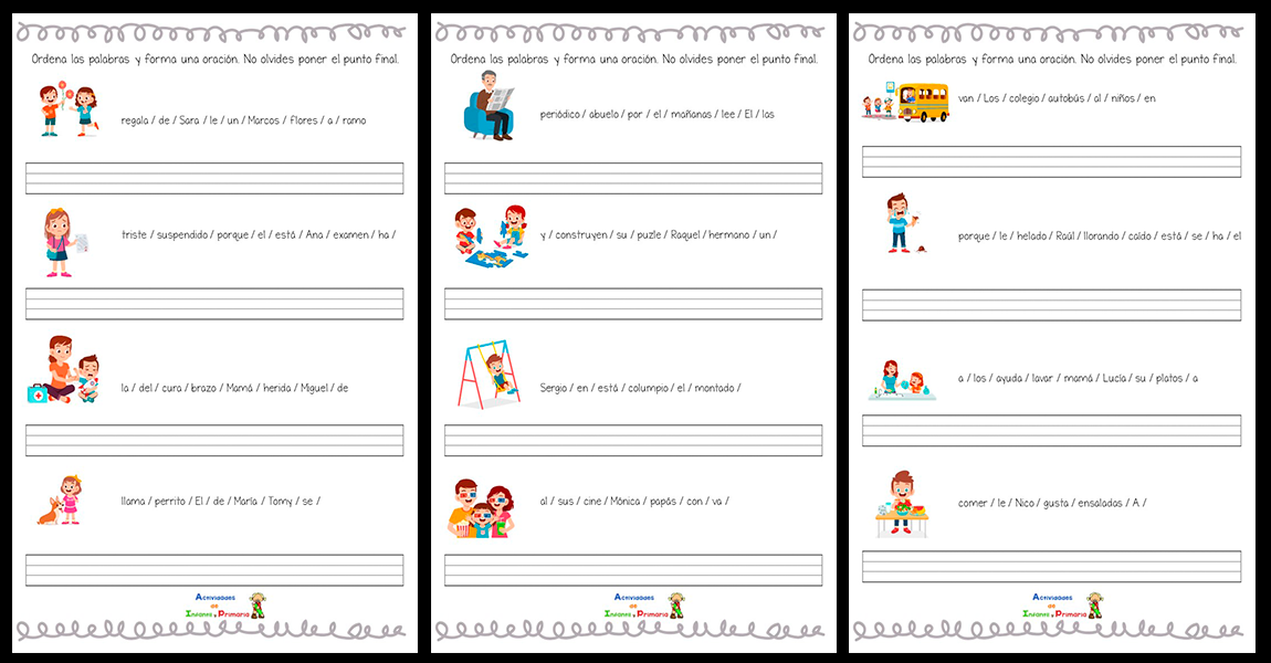 Hojas De Trabajo De Palabras Desordenadas Excelente Cuadernillo De