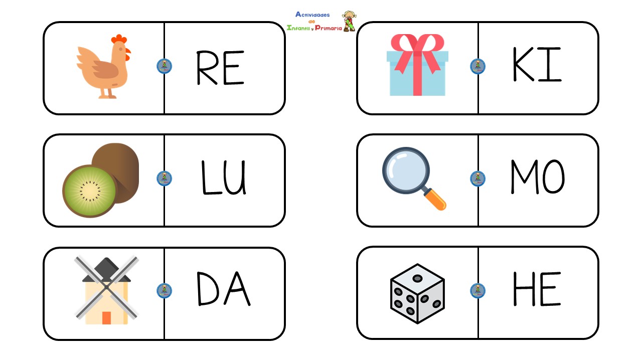 Nuevo dominó silábico - Actividades de infantil y primaria