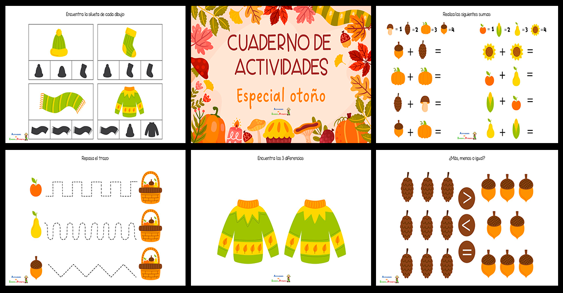 Súper cuaderno de actividades, especial otoño: Conteo, atención ...