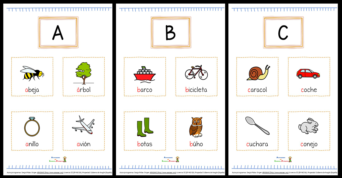 Cuadernillo de pictogramas con cada una de las letras del abecedario ... Cuadernillo de pictogramas con cada una de las letras del abecedario ...