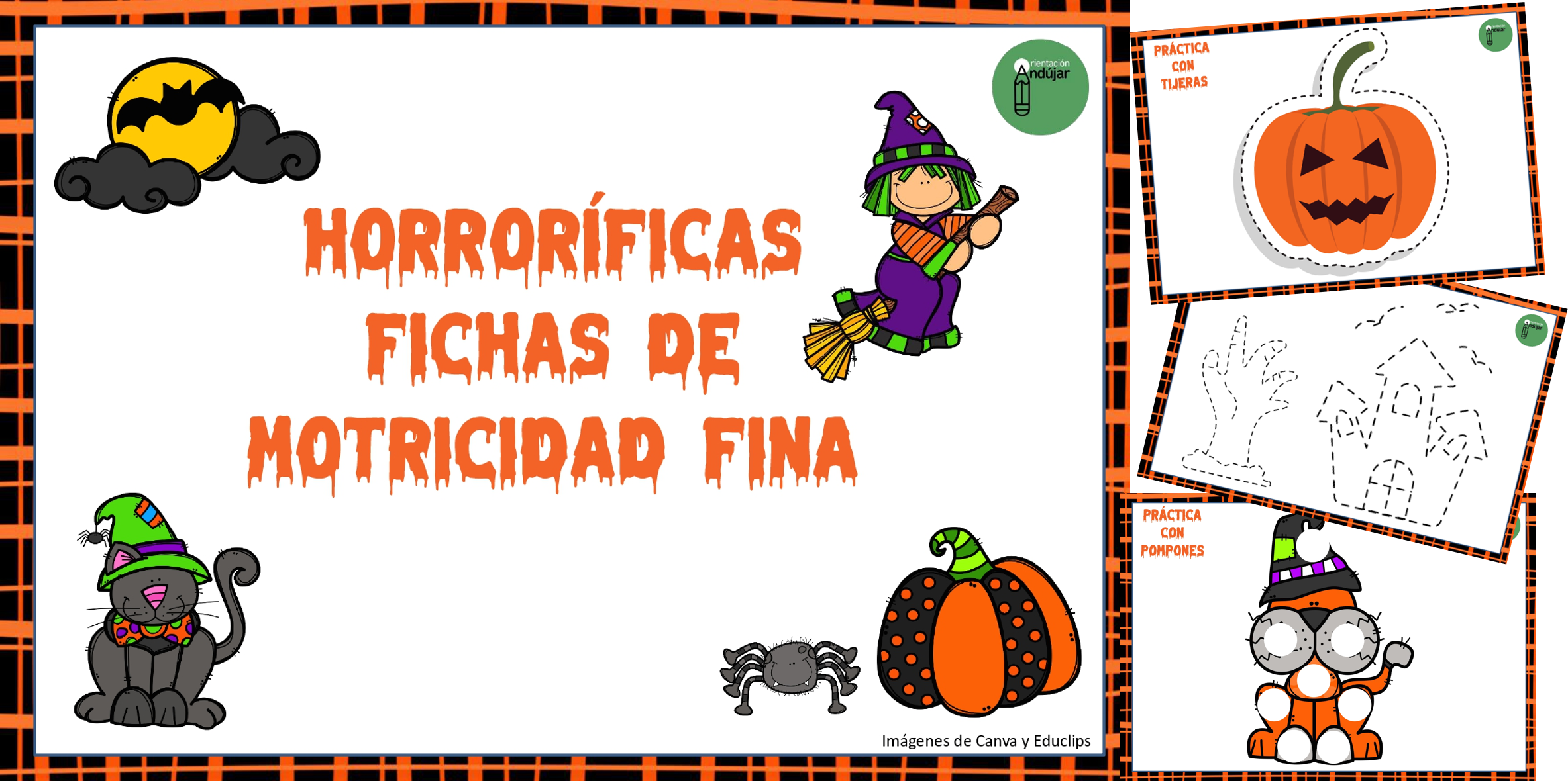 Divertido cuadernillo de Halloween para ejercitar la motricidad fina ...