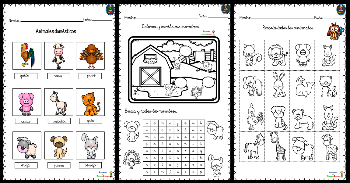 Cuadernillo de actividades sobre los animales - Actividades de infantil ...