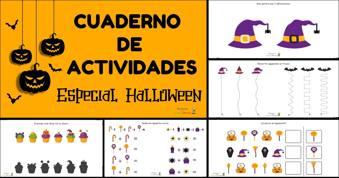 Súper cuaderno de actividades de Halloween: Conteo, grafomotricidad ...