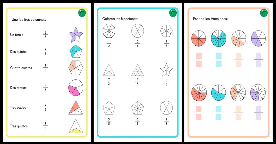 Mi primer cuaderno de actividades: Las fracciones - Actividades de ...