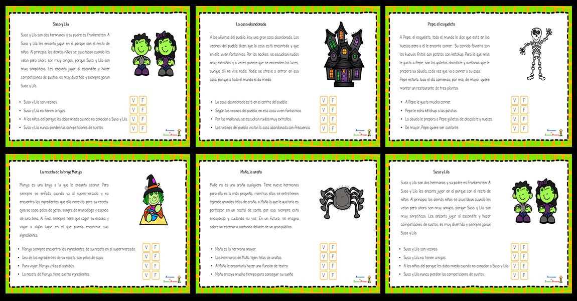 Lecturas cortas de Halloween: Verdadero o falso - Actividades de ...