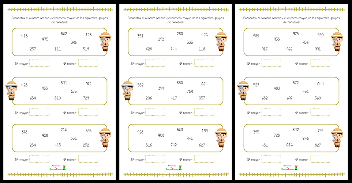 Hojas De Trabajo Con Decimales Del Menor Al Mayor Redondear Decimales