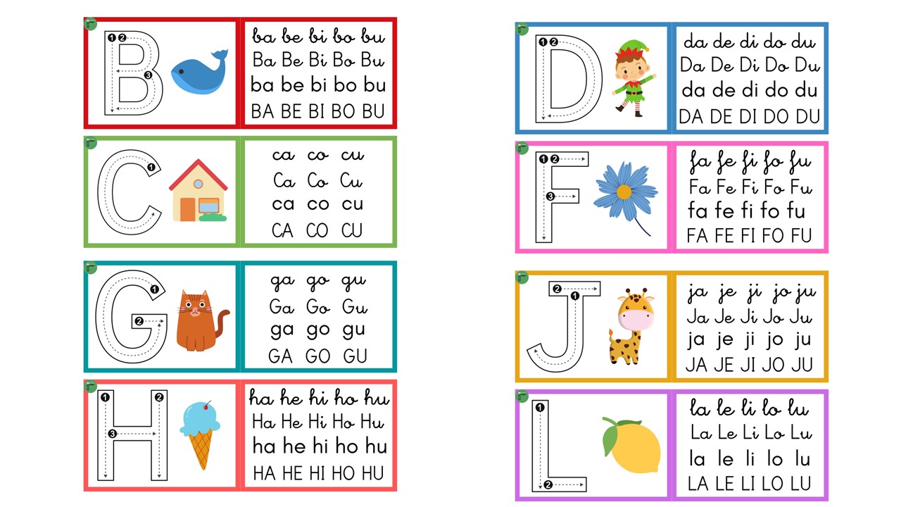 Tarjetero: Mi silabario - Actividades de infantil y primaria