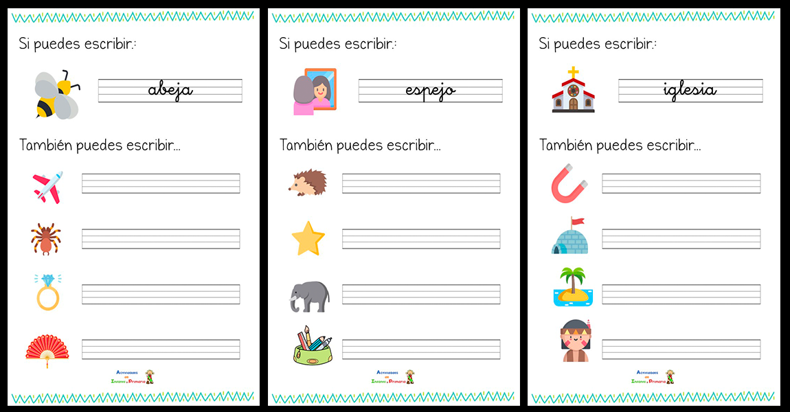 Hoja De Trabajo De Vocal Consonante E