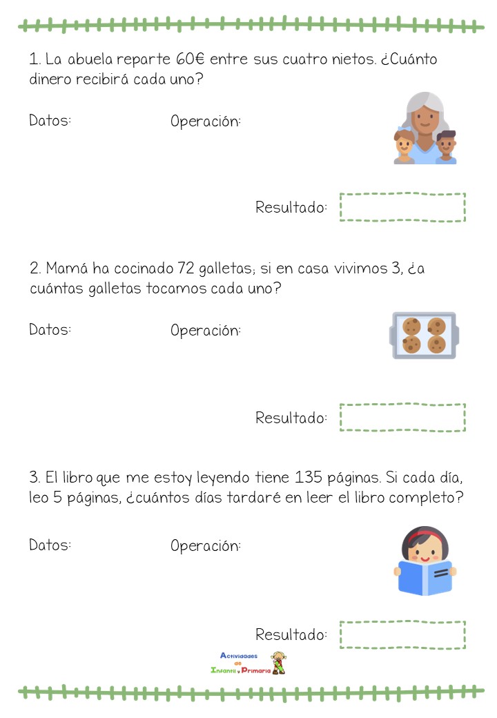 Problemas De Divisiones Para 4o Primaria