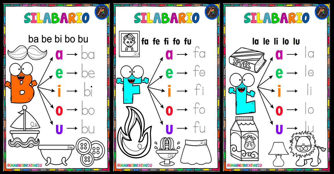 Forma sílabas: Lee, escribe y colorea - Actividades de infantil y primaria