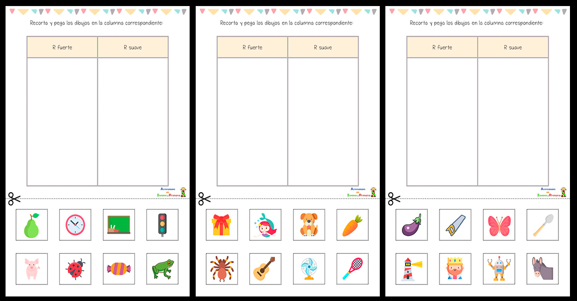 Actividad manipulativa para discriminar R fuerte y R suave - Actividades de infantil y primaria