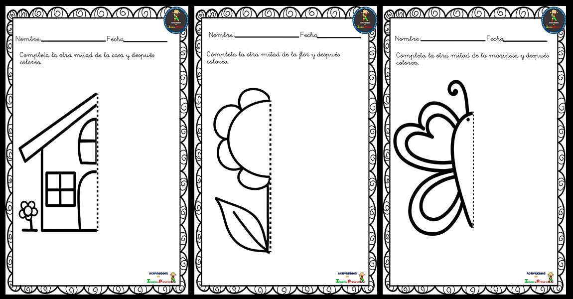 Hojas De Trabajo De Simetría Gratuitas