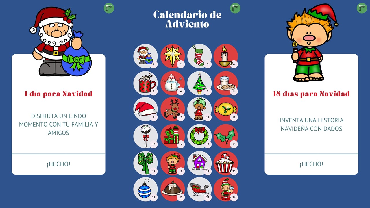 Cuenta atrás para la Navidad: Calendario de actividades - Actividades ...