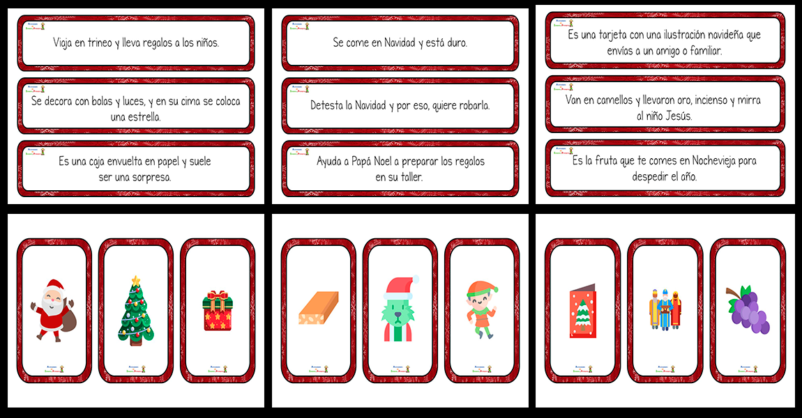 Juego manipulativo de inferencias, especial Navidad - Actividades de ...