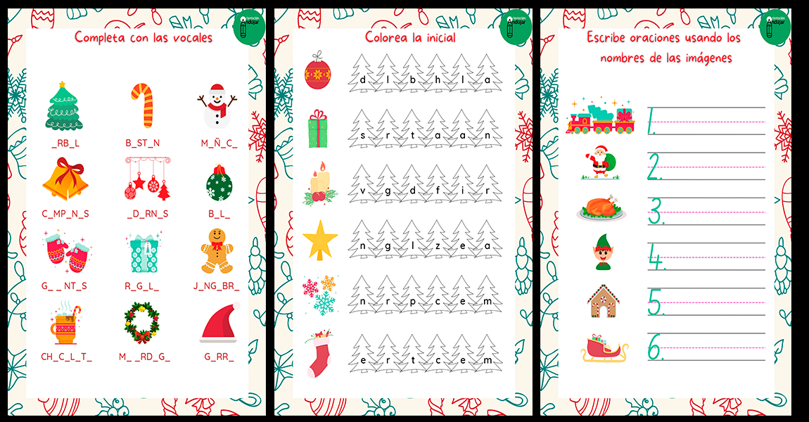 Cuadernillo de lectoescritura de Navidad - Actividades de infantil y ...