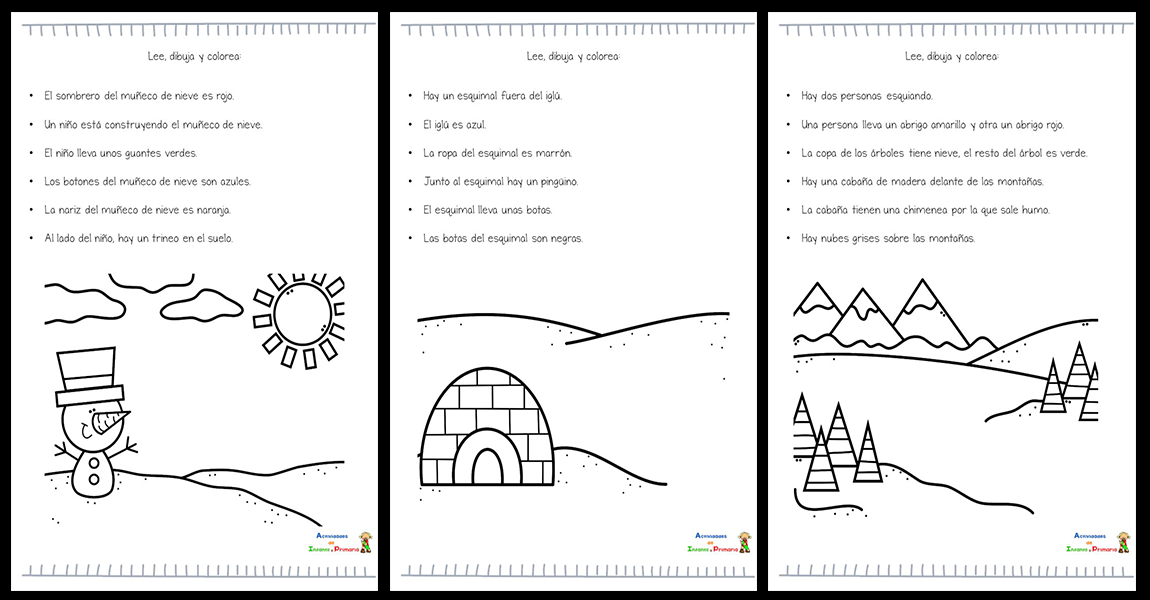 Comprensi贸n lectora de instrucciones: Lee, dibuja y colorea dibujos de ... Comprensi贸n lectora de instrucciones: Lee, dibuja y colorea dibujos de ...