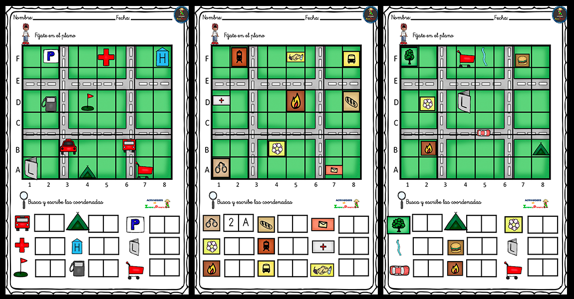 Hojas De Trabajo Imprimibles Gratuitas Sobre Planos De Coordenadas