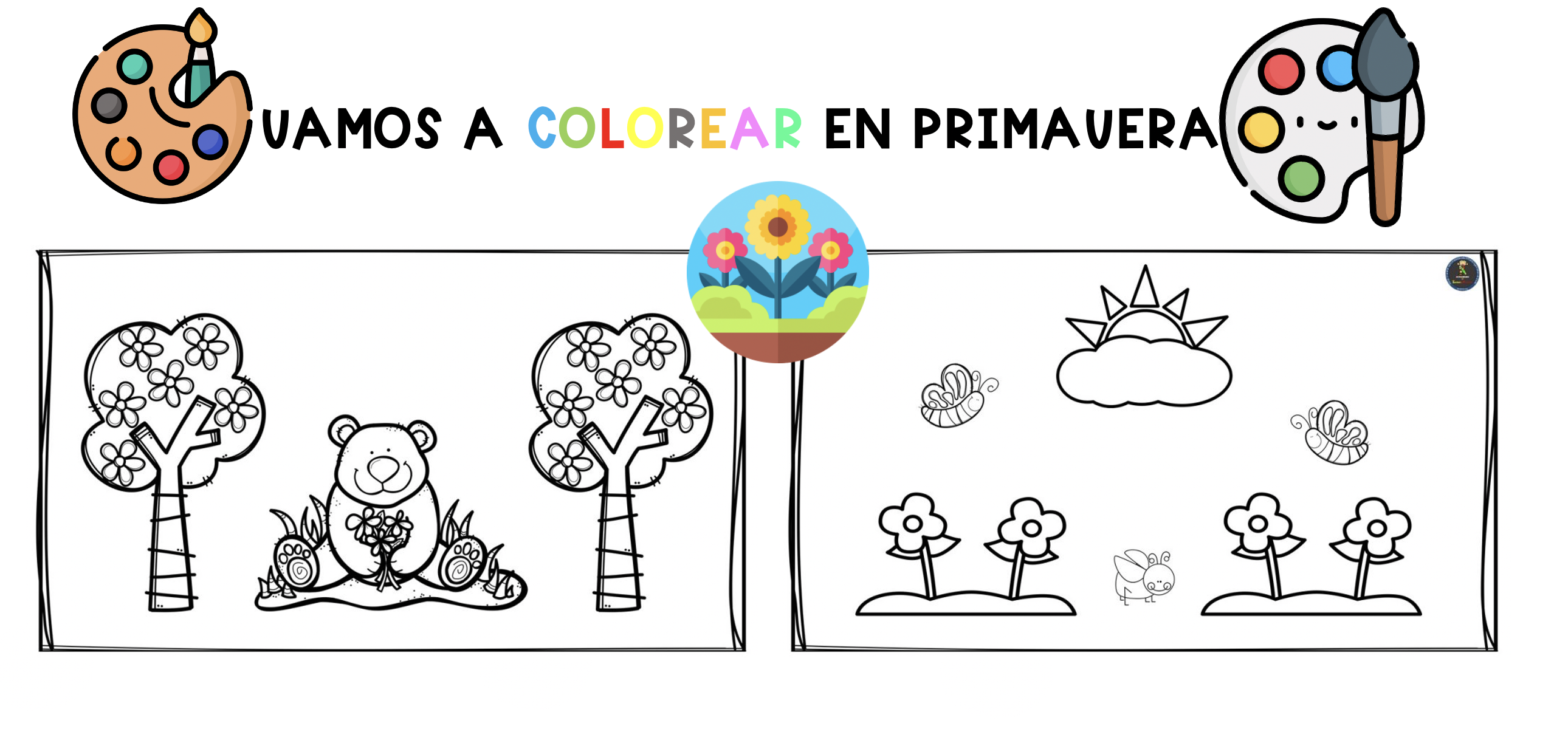 BONITOS Dibujos de primavera vamos a colorear
