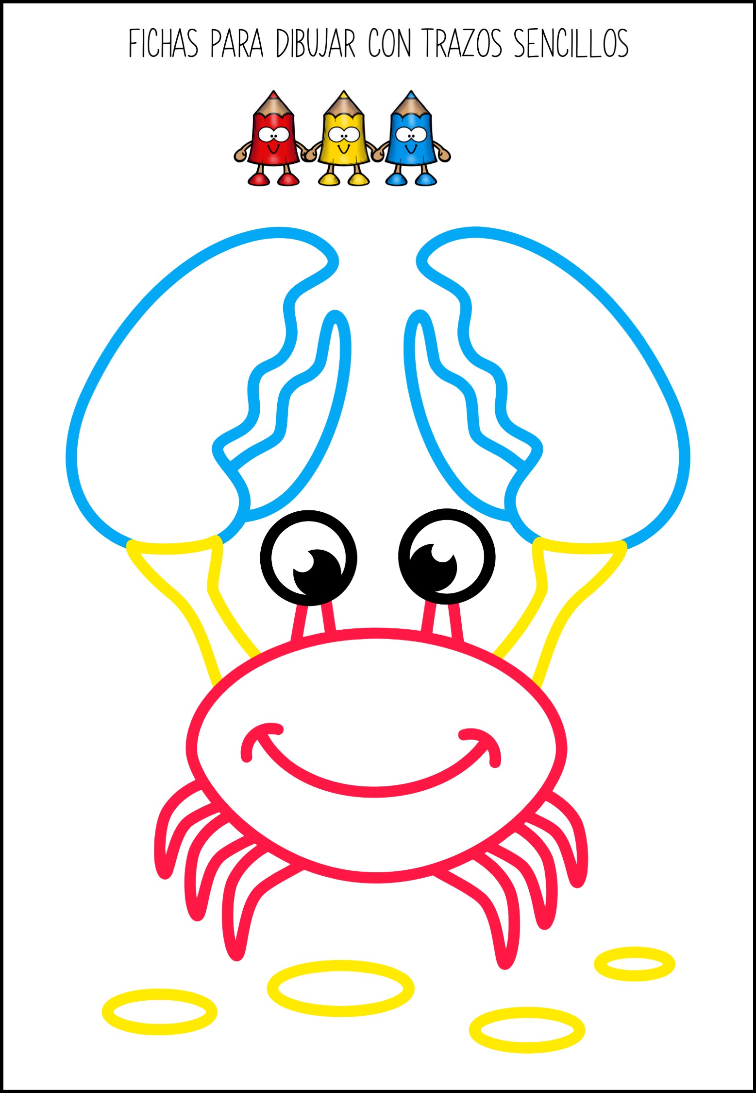 Bonitas fichas para trabajar el trazo y los colores10