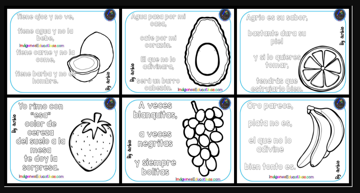 Adivina, adivinanza...¿Qué fruta es? - Actividades de infantil y primaria