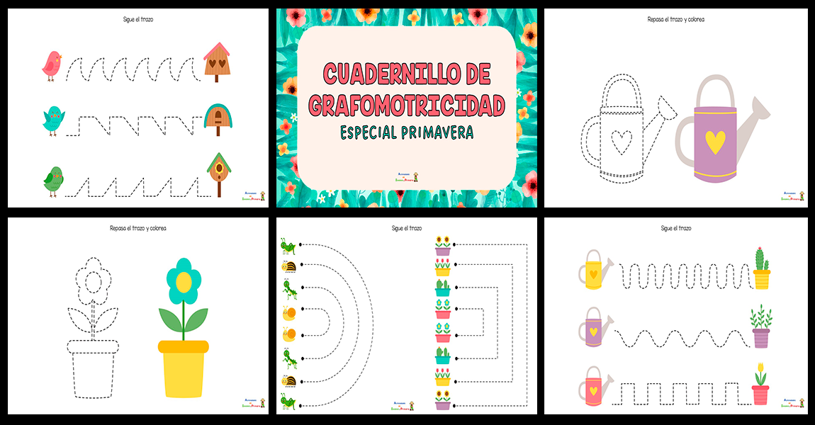 Cuadernillo de grafomotricidad, especial primavera - Actividades de ...