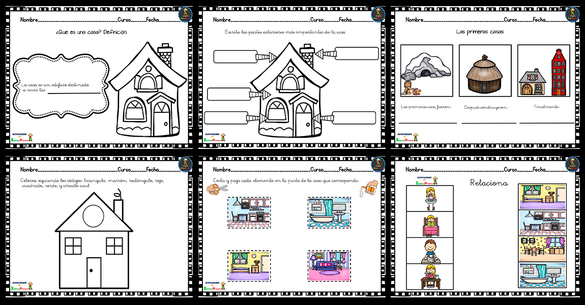 Cuadernillo didáctico para Infantil y Preescolar: La casa - Actividades ...