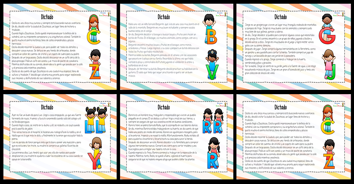 Colección de dictados ortográficos - Actividades de infantil y primaria