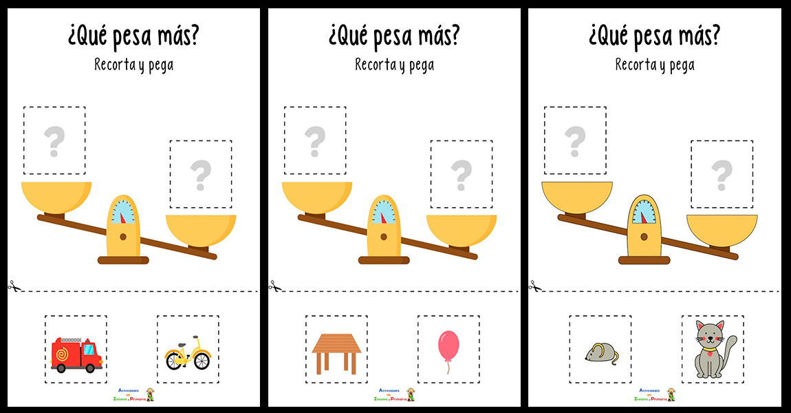 Actividad Manipulativa Qué Pesa Más Actividades De Infantil Y Primaria