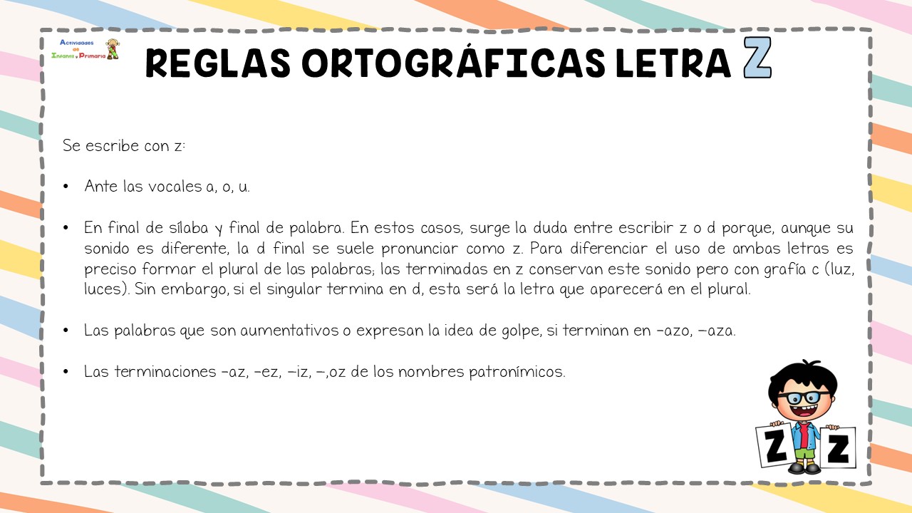 reglas ortográficas C – Z (2) reglas ortográficas C – Z (2)
