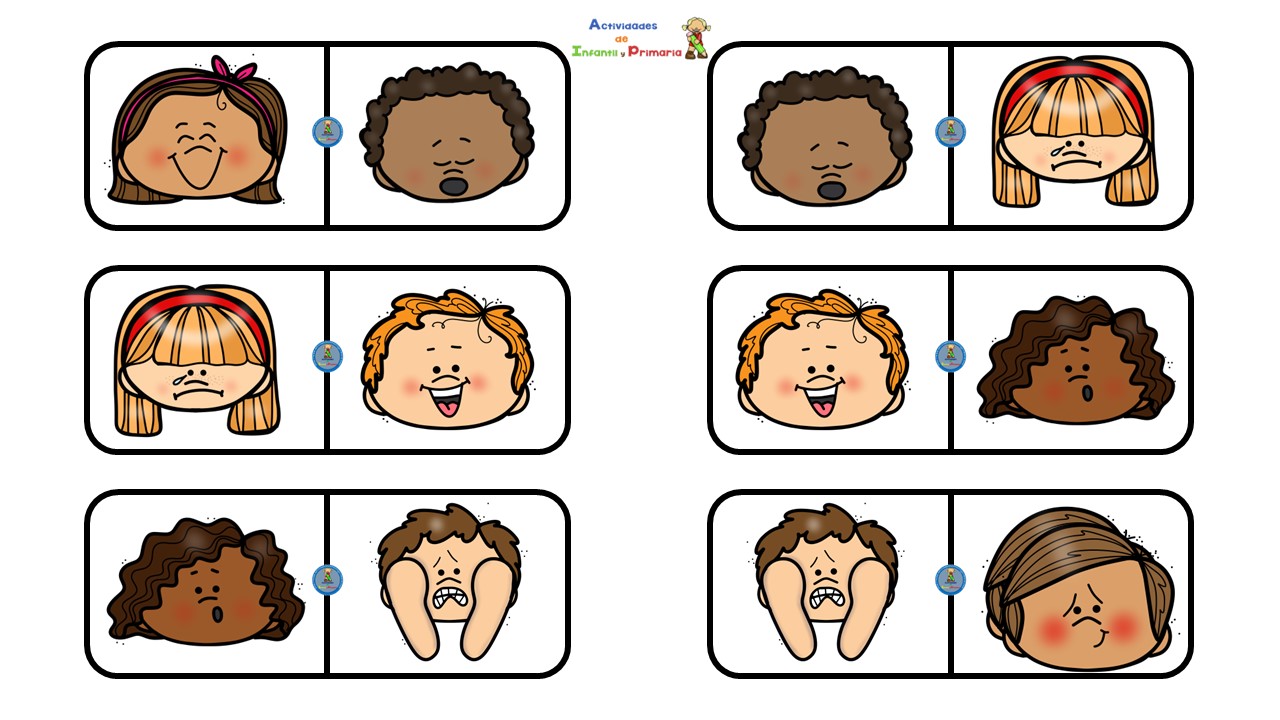 Divertido dominó de las emociones - Actividades de infantil y primaria