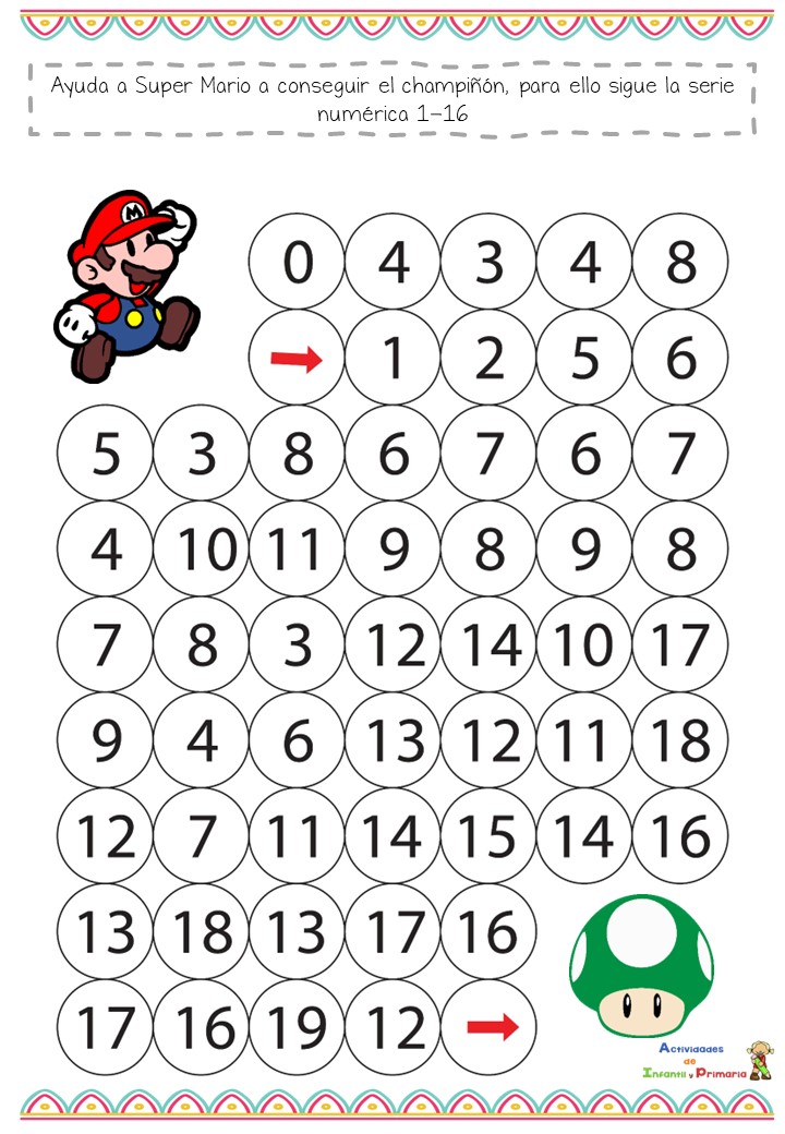 laberintos numéricos Super Mario (8)