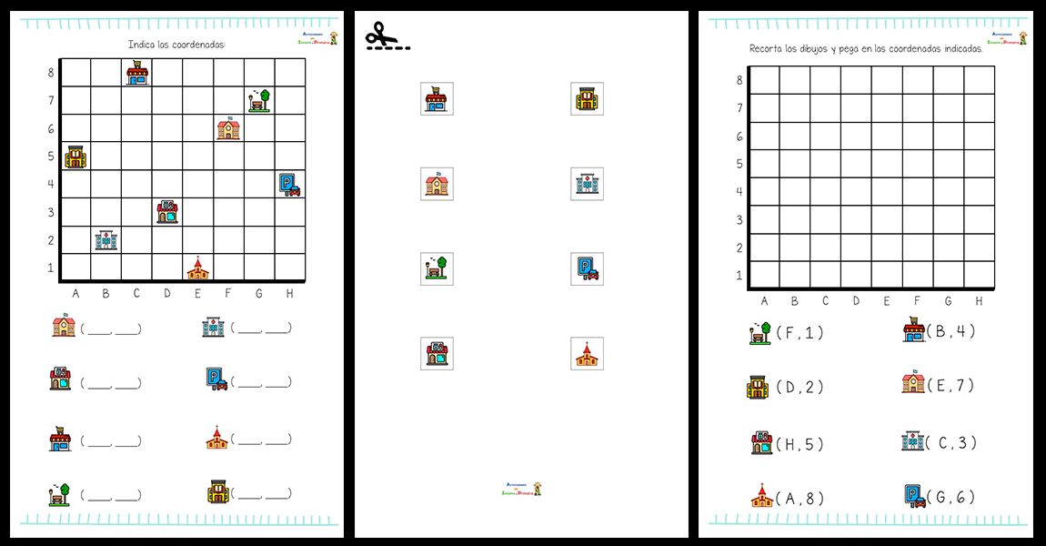 Hojas De Trabajo Imprimibles Gratuitas Sobre Planos De Coordenadas