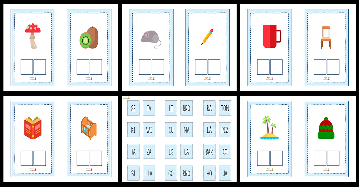 Didáctico manipulativo para formar palabras bisílabas - Actividades de ...